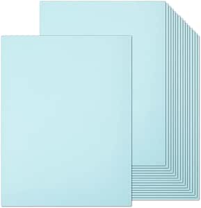 Goefun 100 Sheets Light Blue Cardstock 8.5 x 11 Pastel Paper, Blue Card ...