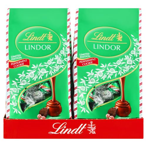 Amazon.com: Lindt LINDOR Holiday Peppermint Cookie Bag, 8.5 oz.