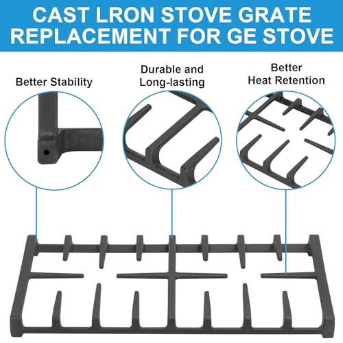 BBQration WB31X27150 Stove Grate Replacement Parts for GE Gas Stove ...