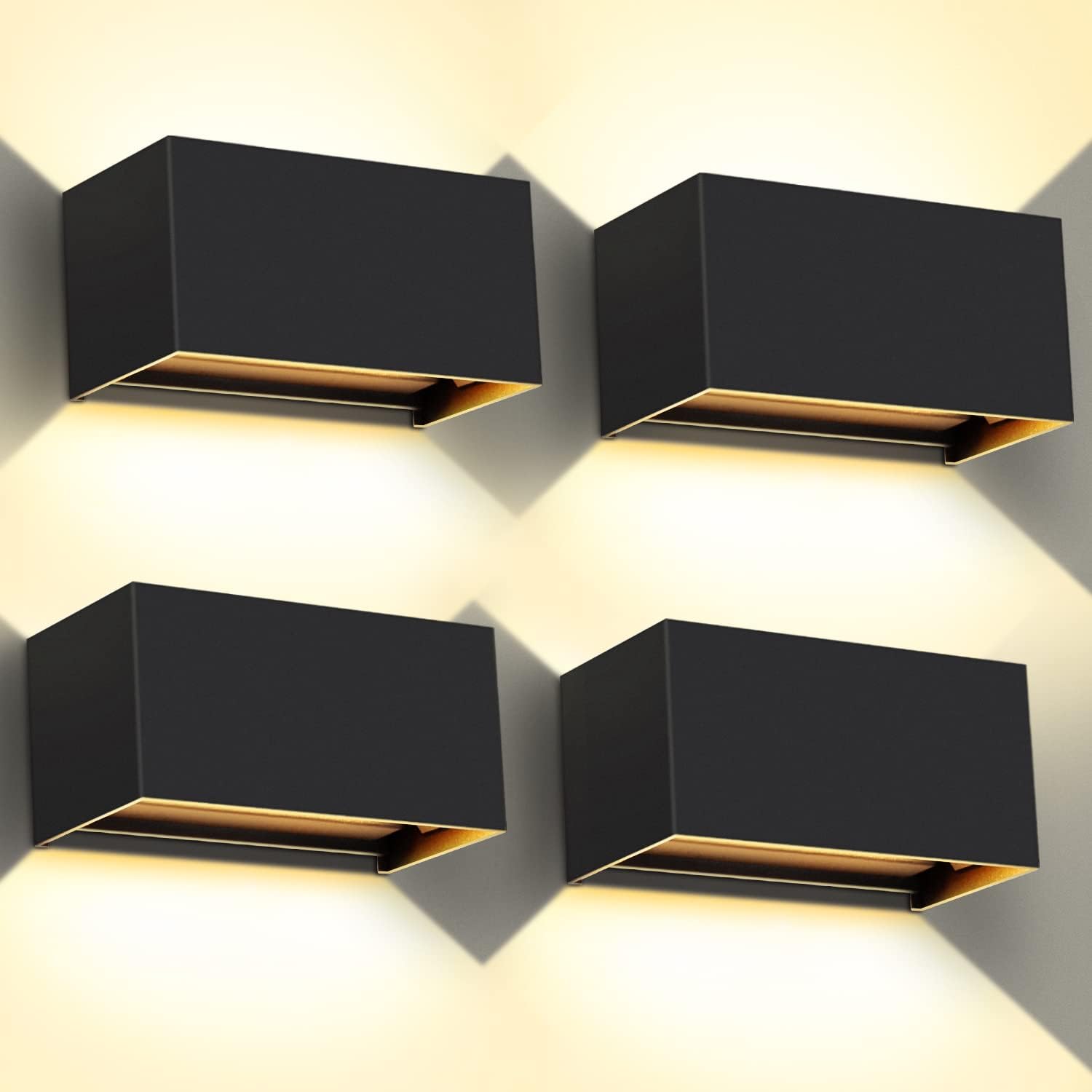 Kingwei Applique Murale Intérieur LED 12 W 4 Pièces Avec Angle de ...