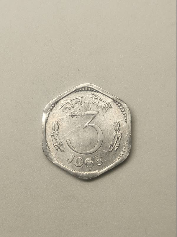 CoinXpress Three Paisa Aluminium Coins Kolkata Mint-1968 : Amazon.in ...