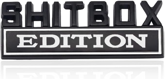 Amazon.com: Shit Box Edition Emblem, Car Exterior Emblems Badge 3D ...