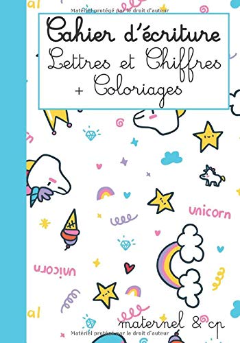 Buy Cahier d'écriture - Lettres et Chiffres + Coloriages - Maternel et ...