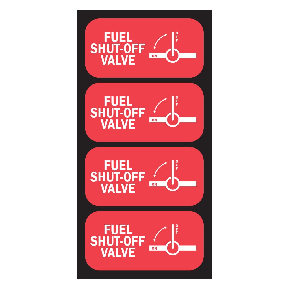 Amazon.com: Fuel Shut Off Sticker (Small) | Gas Shut Off Sticker | for ...