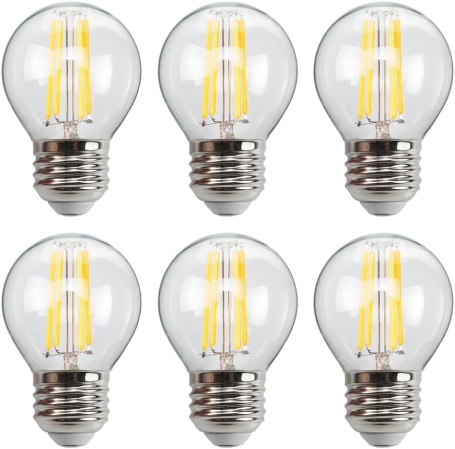 MaoTopCom E14 6W G45 Dimmable LED Filament Bulb, 2700K Warm White 900LM ...