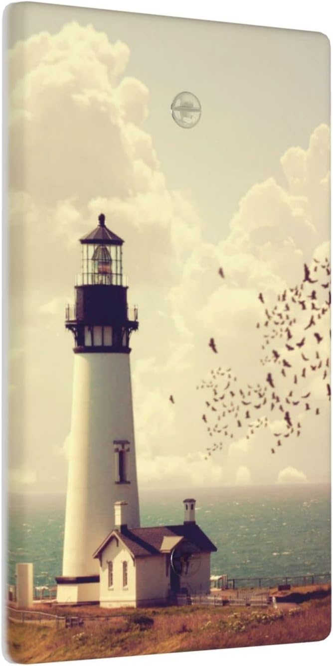 Lighthouse Sea Wave Single Blank Outlet Covers Wall Plate for ...
