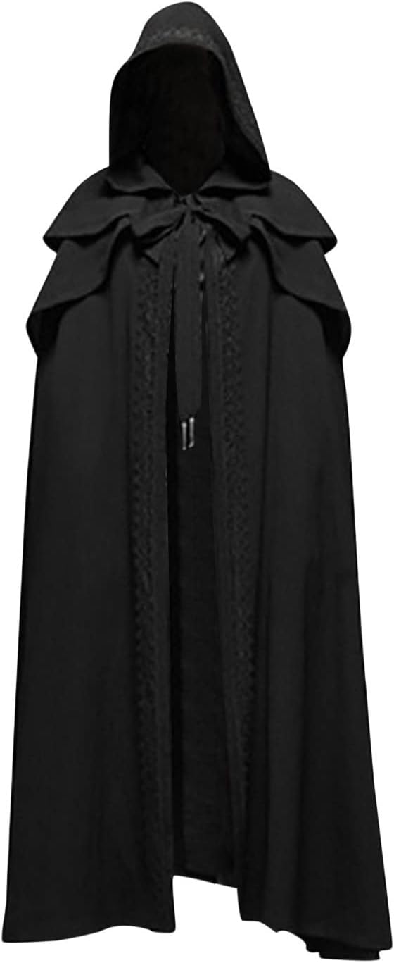 Amazon.com: Medieval Witch Cloak Unisex Full Length Hooded Cloak Lord ...