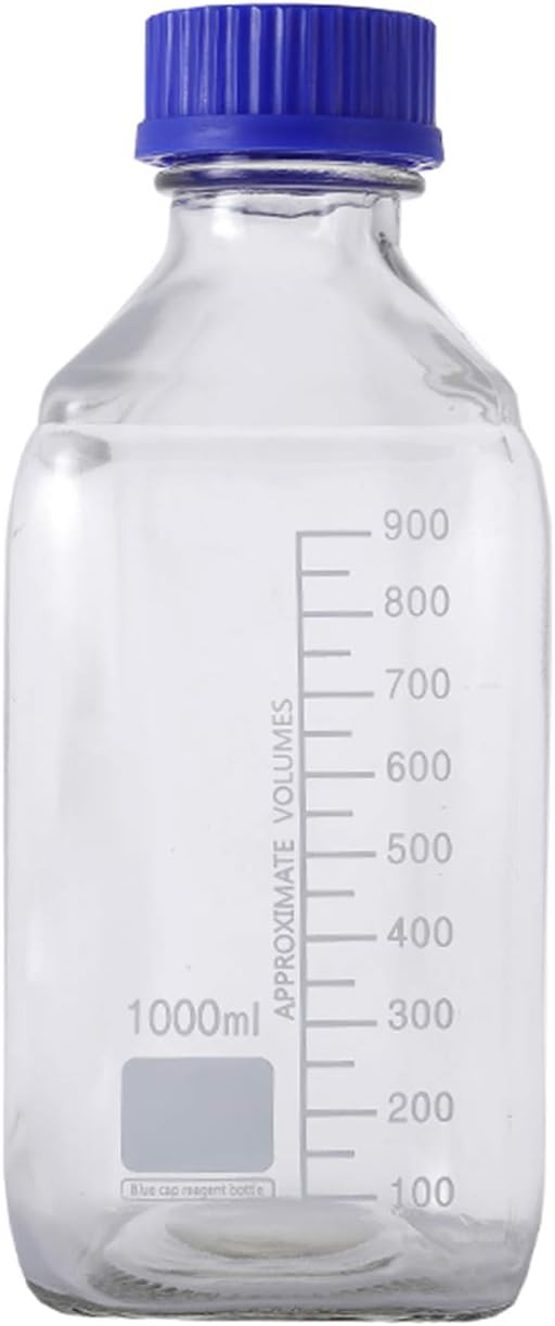 Amazon.com: 1000ml Storage Glass Bottles – 2pcs Round Media Storage ...