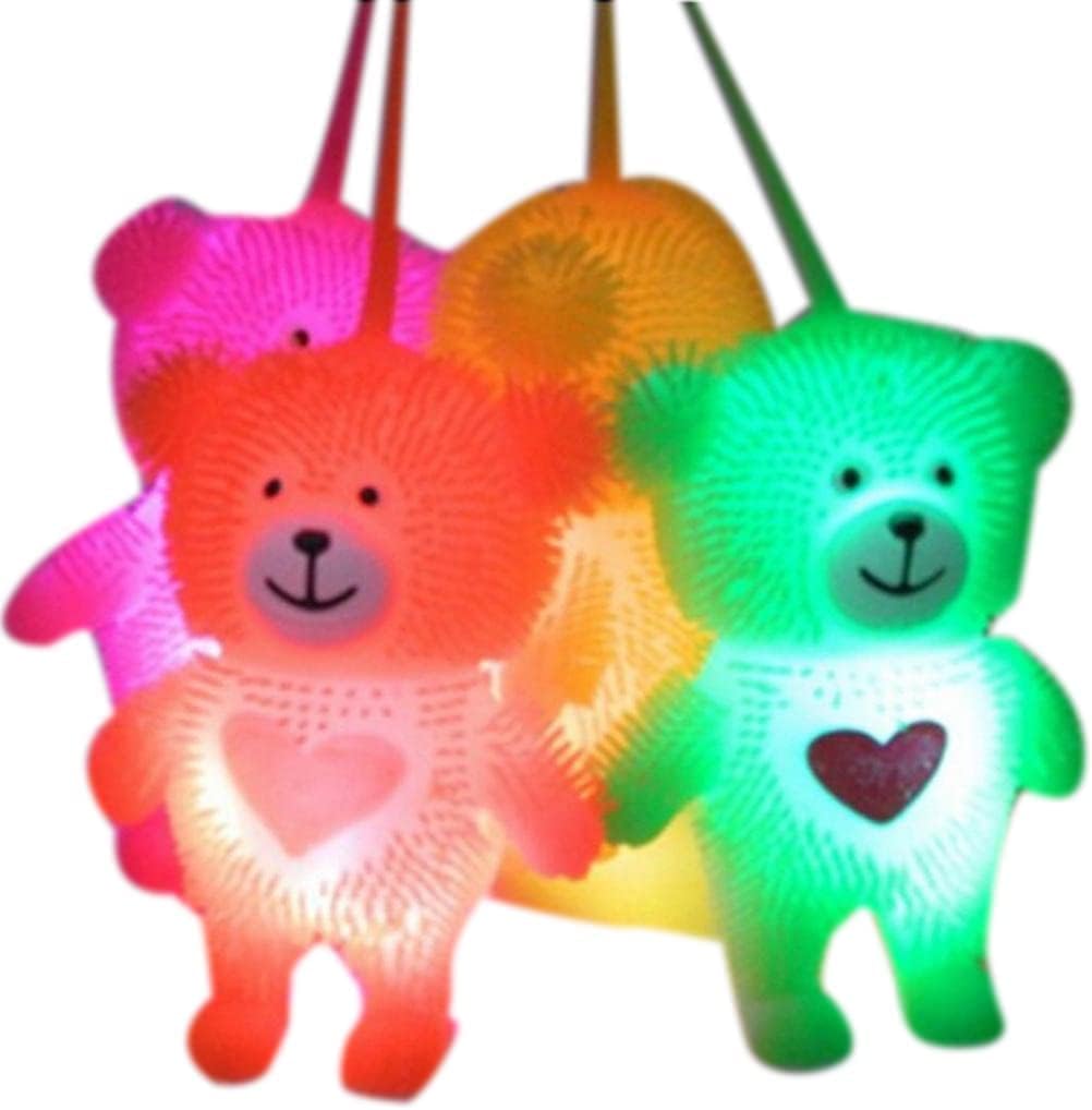Buy Prime Set of 2 Pcs Teddy Bear Shape Soft Squishy Led Light Puffer ...