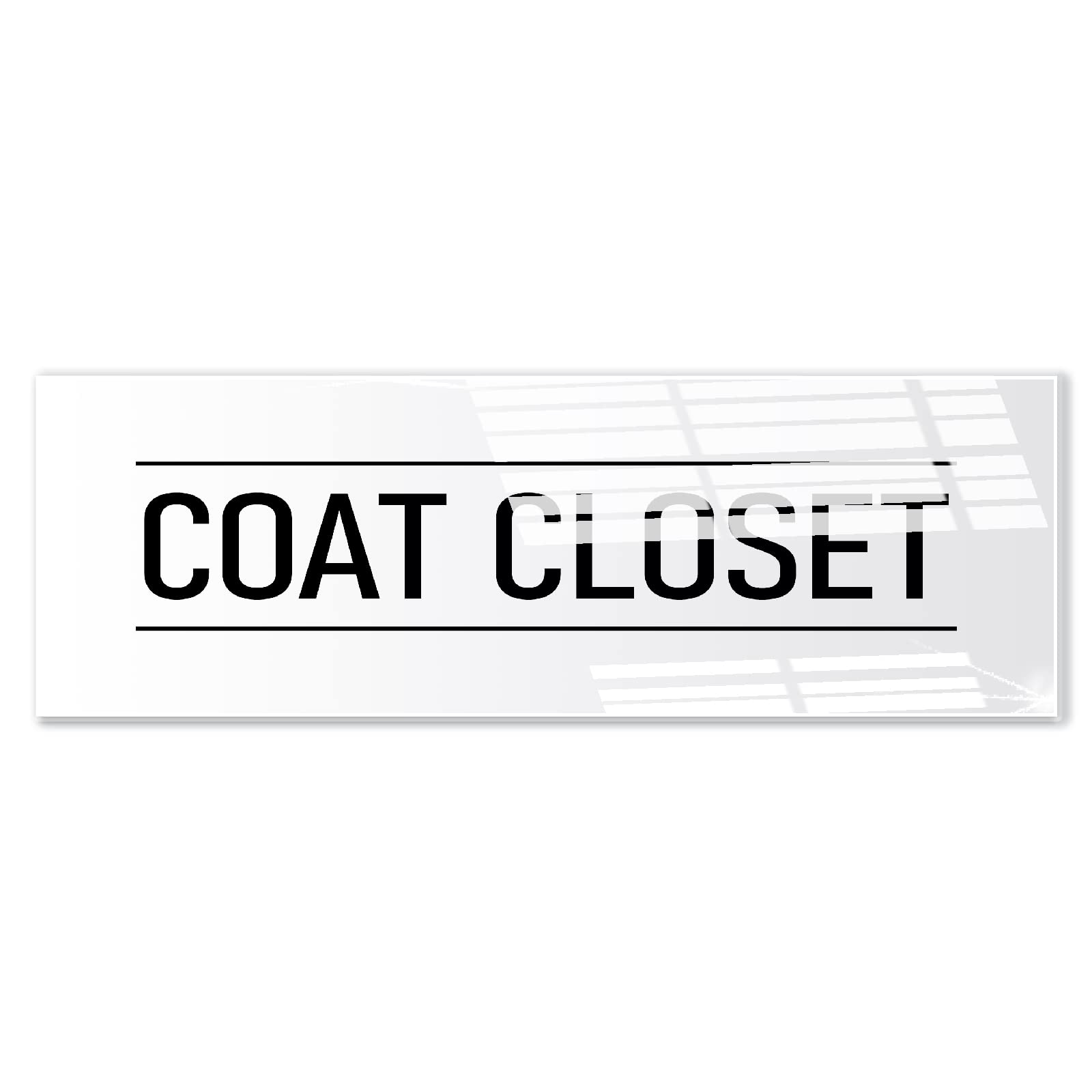 Amazon.com: Coat Closet Sign White 9x3 Inch - Indoor Self Adhesive Door ...