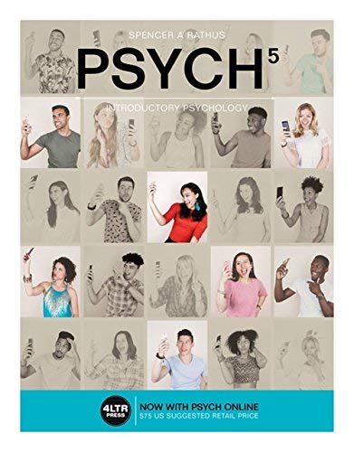 PSYCH 5, Introductory Psychology, 5th Edition: Rathus, Spencer ...