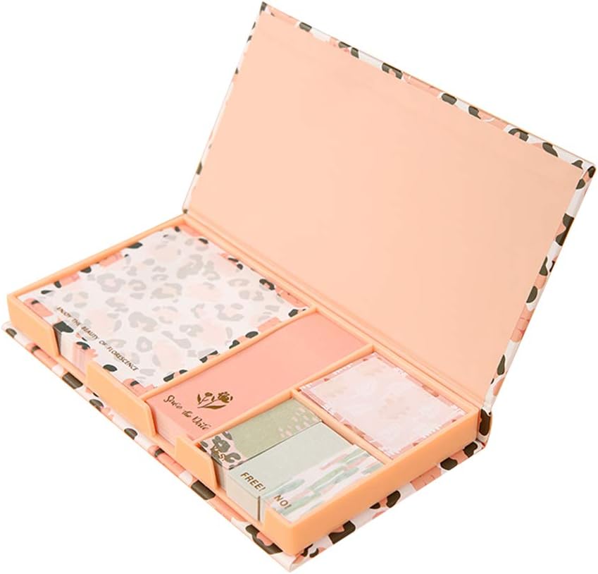 Amazon.com : MultiBey Sticky Note Hardcover Set 480Pcs Cute Leopard ...