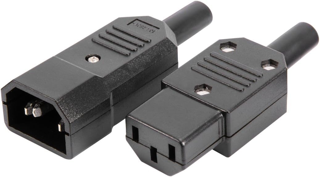 Amazon.com: Traovien IEC C14 Male C13 Female Adapter Plug Power Socket ...