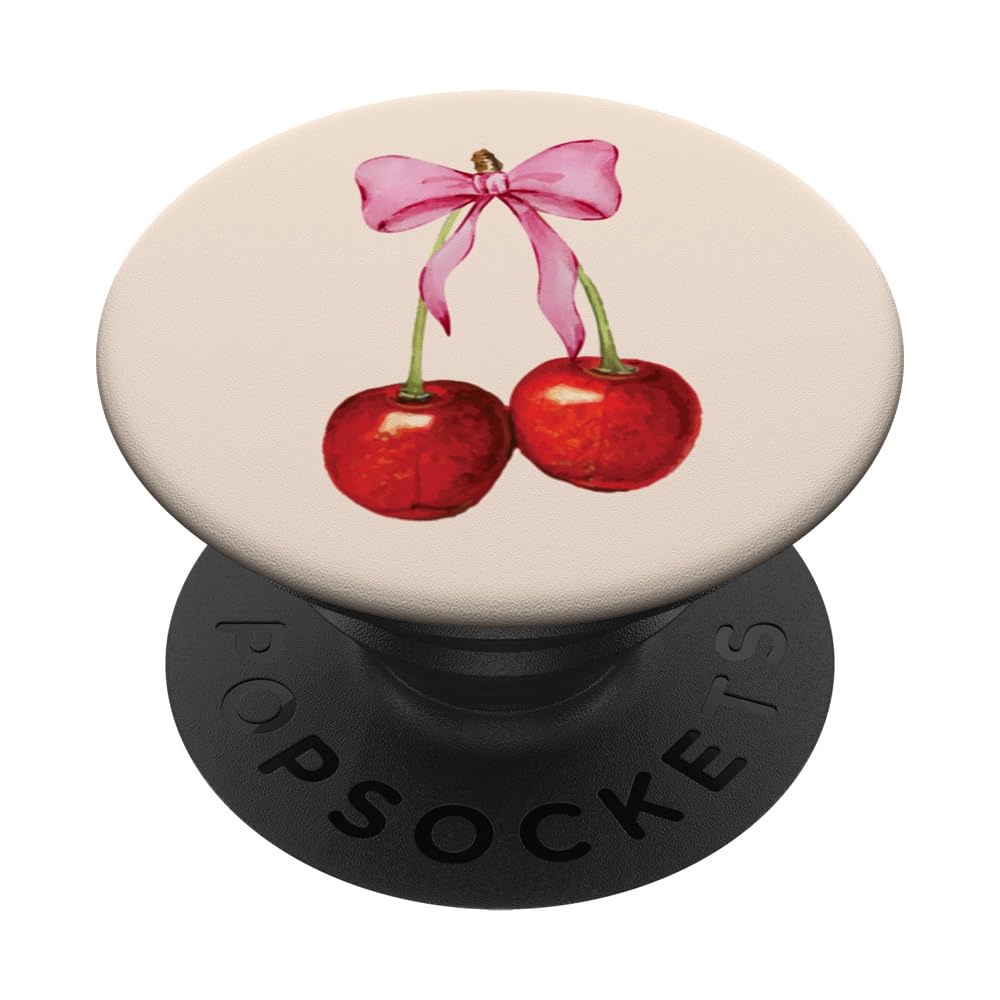 Amazon.com: Cherry Pink Bow Coquette Soft Girl Aesthetic PopSockets ...