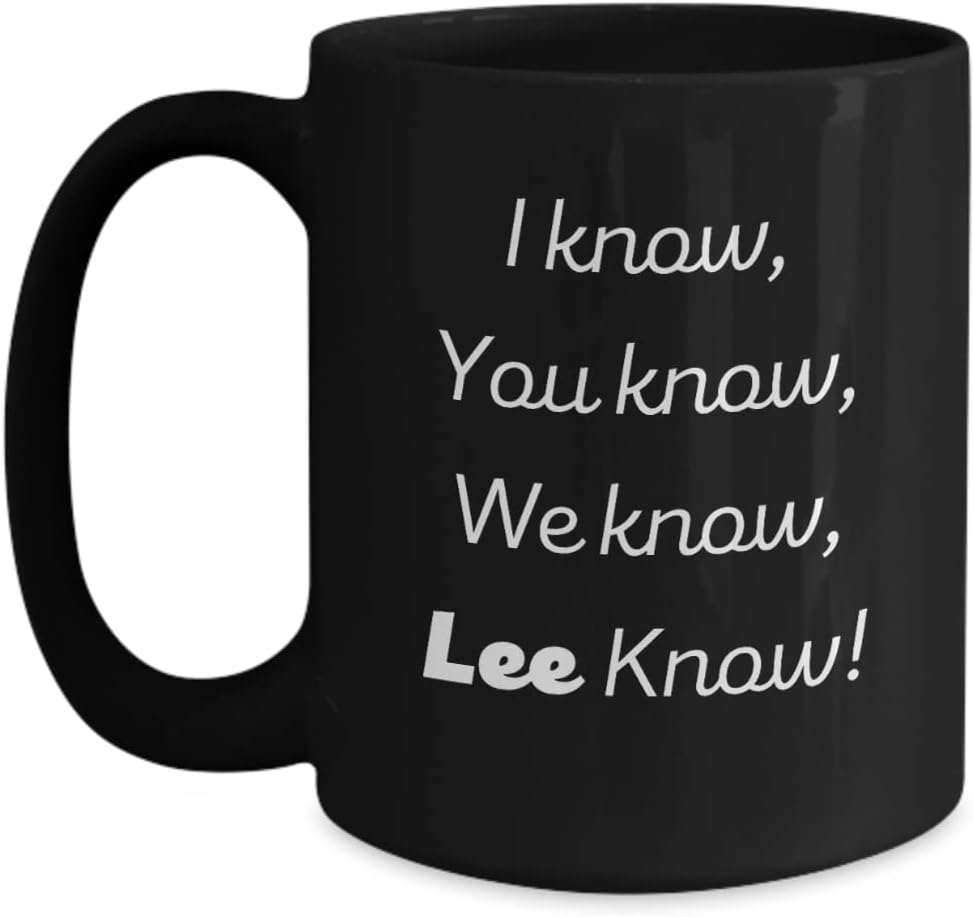 I know, you know, we know, Lee Know Black taza, Jyp ent. Stray Kids ...