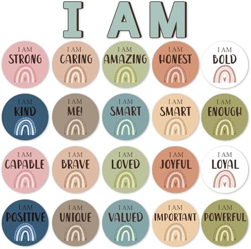 Amazon.com : Positive Affirmation Station Bulletin Board Set Boho ...