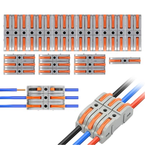 MeridianSemi Wire Connectors 34Pcs Red Copper Conductor Electrical ...