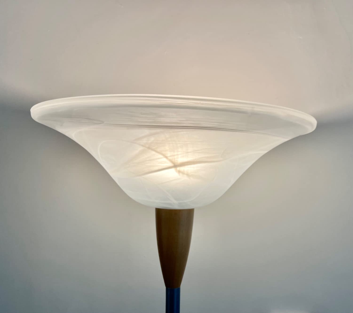 40cm White Bowl Replacement Glass Shade for uplighter lamp or Pendant ...
