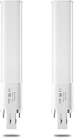 LuxVista 6W G23 LED Light Bulb 2-Pin Warm White 3000K 180 Degrees 12W ...