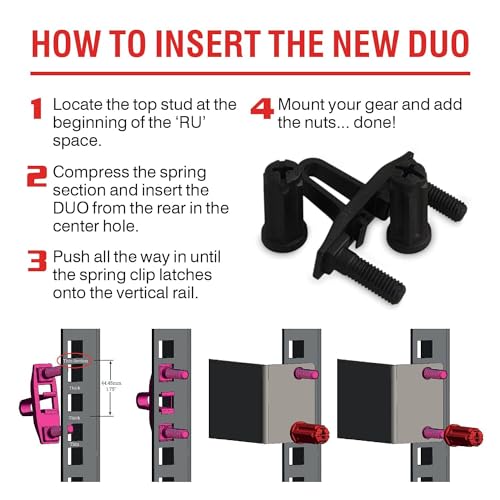 Snapklik.com : Rackstuds DUO20 1RU Rack Mount Solution Series IINo More ...