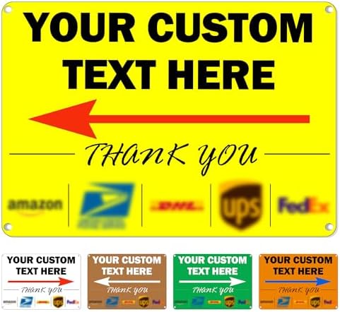 Amazon.com: KK JONEIN Custom Metal Delivery Sign for Packages ...
