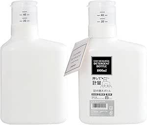 Amazon.co.jp: レック(LEC) 押して計量 詰め替え 洗剤ボトル 1000ml 2個セット ホワイト : ドラッグストア