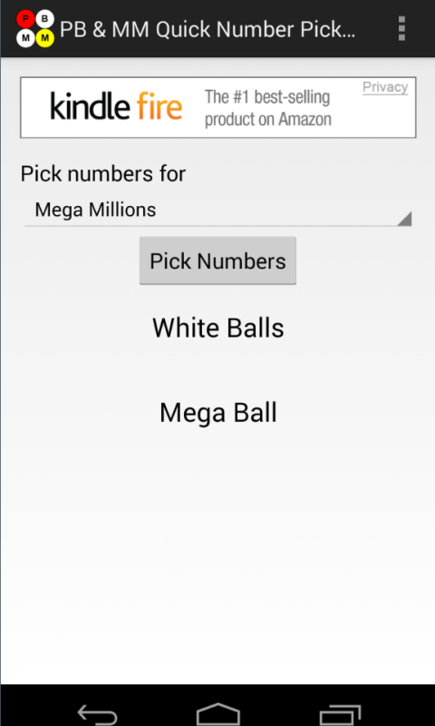 Powerball & Mega Millions Quick Number Picker - App on Amazon Appstore