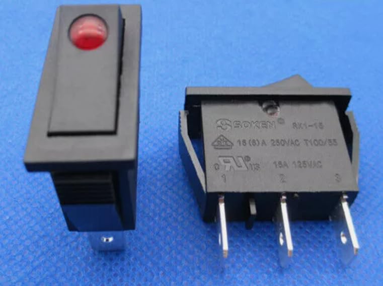 Amazon.com: Soken RK1-15 Rocker Switch 16A 125/250VAC T100/55 3 Pins 2 ...