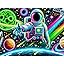 Amazon.com: BlissYard Alien Blacklight Tapestry UFO Black Light Hanging ...
