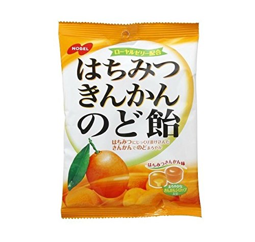 Amazon.com : Nobel-hachimitsu Kinkan Nodoame Honey Kumquat Hard Candy ...