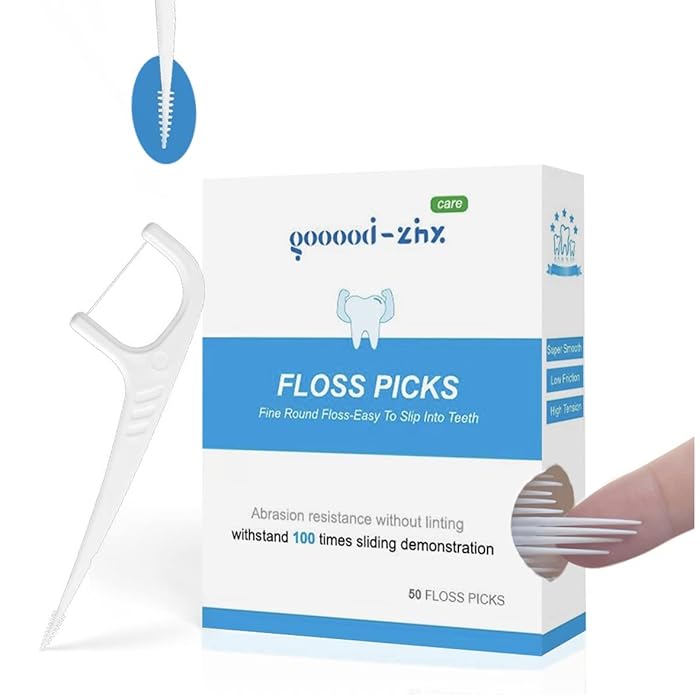 Buy Floss Picks and Interdental Brushes 2 in 1, One End is 0.05mm Soft ...