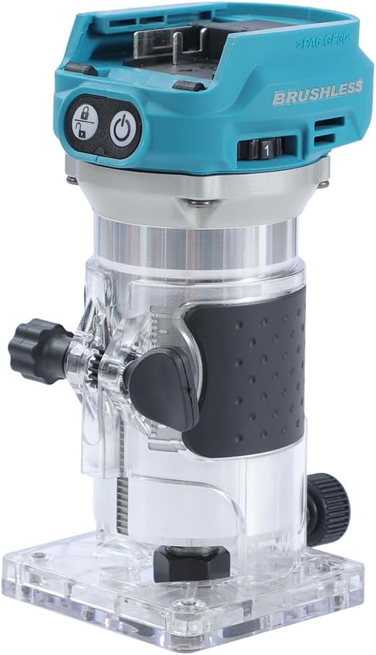 KATSU FIT-BAT 18V/21V Brushless Affleureuse à Bois Défonceuse sans Fil ...