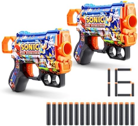 Amazon.com: XSHOT Skins Menace - Sonic Mega (2 Pack + 16 Darts) by ZURU ...