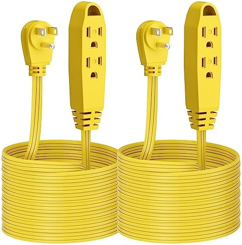 Amazon.com: K KASONIC - 12-Feet 3 Outlet Extension Cord, 2 Pack, Triple ...