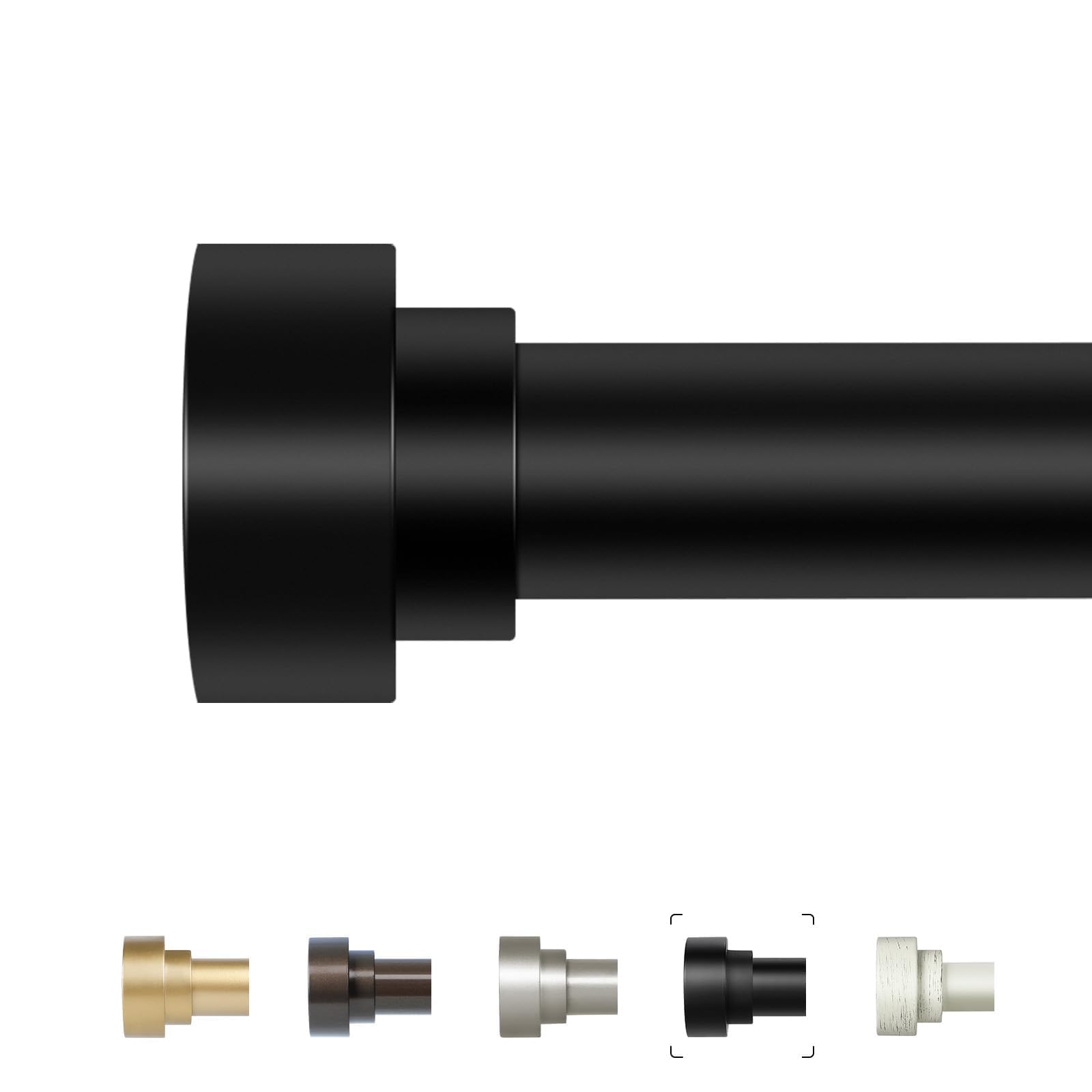 Amazon.com: HEI! DEAR Black Curtain Rods 72 to 144 Inch(6-12FT),1 Inch ...