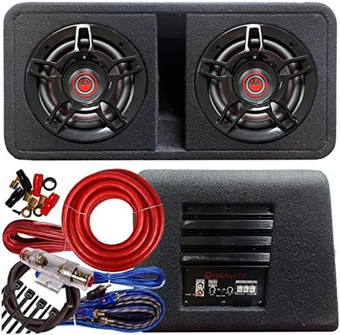 Amazon.com: Gravity G8BD2 Dual 8" 1200W Active Powered Car Sub ...
