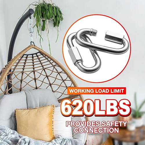 Snapklik.com : 60Pack 2.3 Inch Chain Quick Link, 600lbs Capacity 1/4 ...
