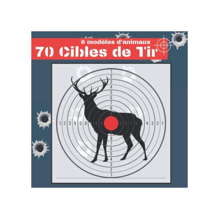 Buy 70 Cibles de Tir: 6 modèles d'animaux | 21 cm x 21 cm | Cible noir ...