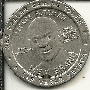 $1 mgm grand george foreman token coin las vegas nevada obsolete at ...