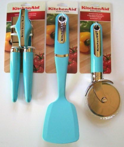 Amazon.com: KitchenAid 3 Piece Turquoise Culinary Utensil Set: Home ...
