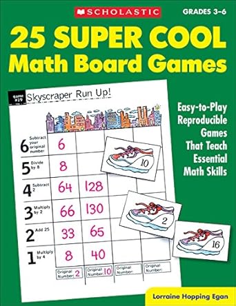 Amazon.com: 25 Math Board Games: Easy-to-Play Reproducible Games that ...