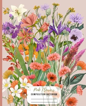 Amazon.com: Pink Flowers Composition Notebook: A Journal or Gift for ...