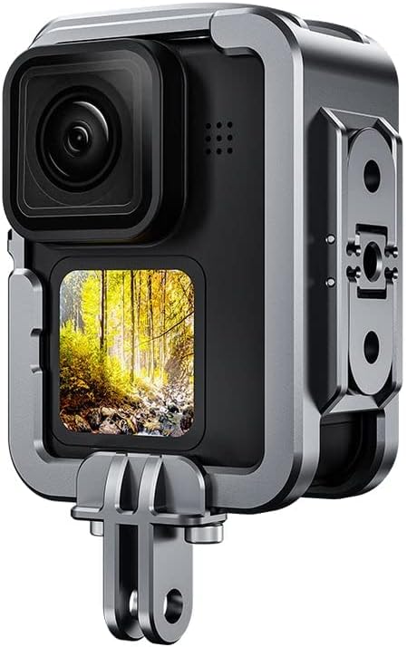 TELESIN Vertical Aluminum Cage Protective Case Frame Housing for GoPro ...
