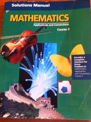 Amazon.co.jp: Solutions Manual Mathematics Applications and Connections ...