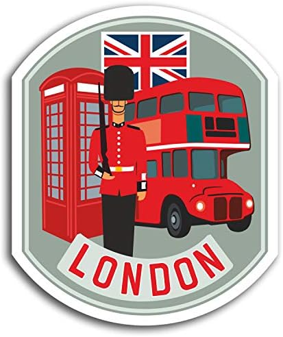 2 x 10cm London England UK Flag Vinyl Stickers - Sticker Laptop Luggage ...