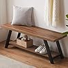 Amazon.com: LVB Industrial Entryway Bench, Wood and Metal Storage Bench ...