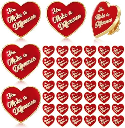 Amazon.com: Loetere 100 Pcs Valentine's Pins Heart Enamel Pins Bulk You ...