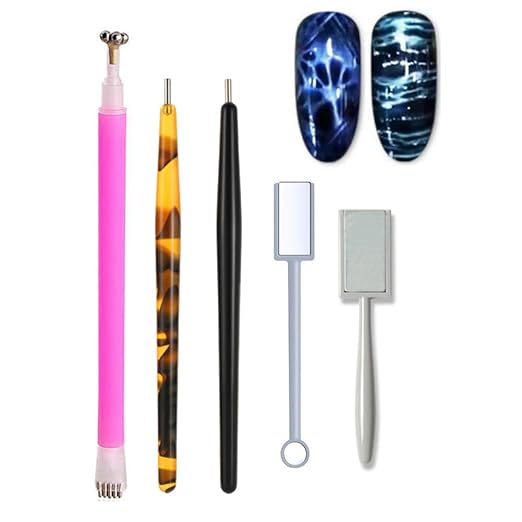 Amazon.com: WOKOTO 5Pcs Nail Magnet Tool Set With Double Head Flower ...
