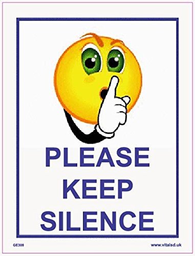 GE308 Please Keep Silence SIGN Quiet library quiet no talking speaking ...