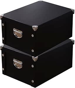 Amazon.com: STARVAST 2 Pack Storage Boxes with Lids, Collapsible ...